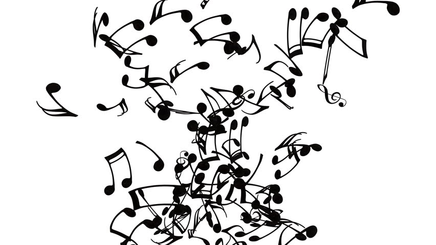 Animated Black Music Notes Bursting Stock Footage Video (100% Royalty ...