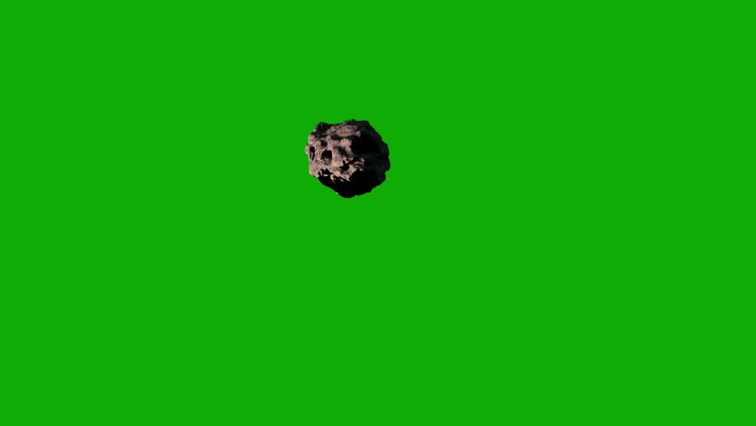 Asteroid Meteor Green Screen Front Stock Footage Video (100% Royalty ...