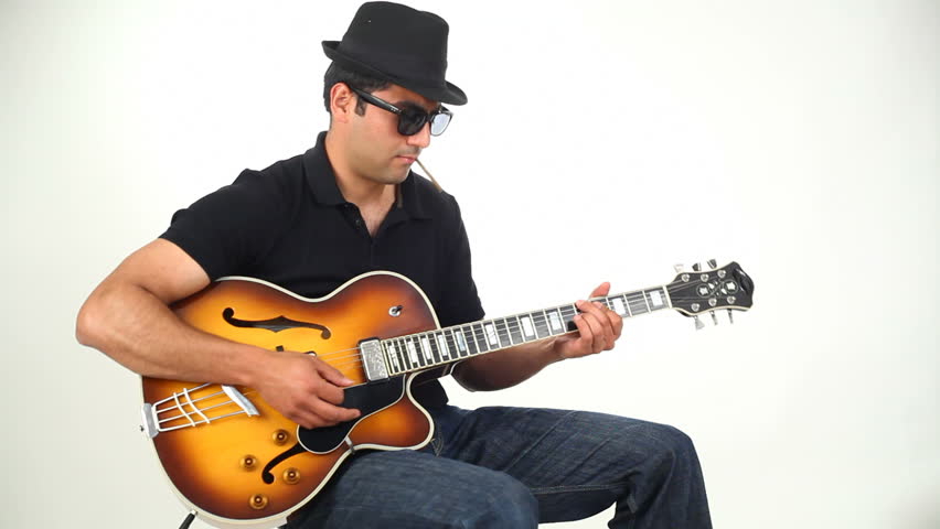 Jazz Guitarist Filmed In Studio Stock Footage Video 3497990 | Shutterstock