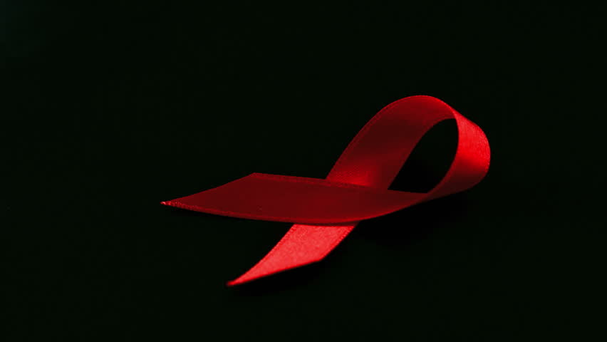 Stock video of red ribbon dropping down on black | 3503897 | Shutterstock