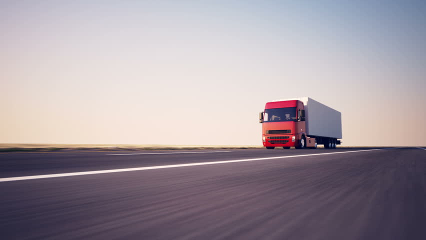 Truck On the Road with Stock Footage Video (100% Royalty-free) 3634007 ...