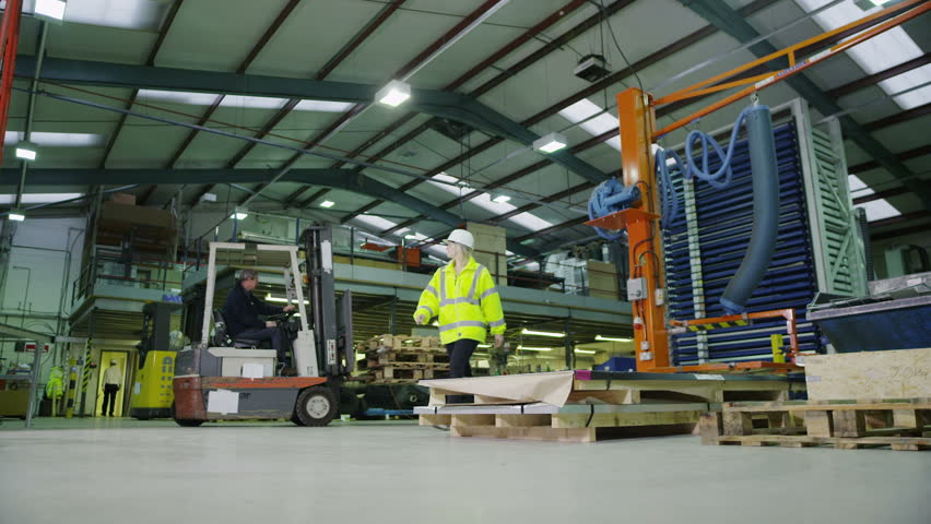Loaders Transport Container With Paintwork On Warehouse Of Paint And ...