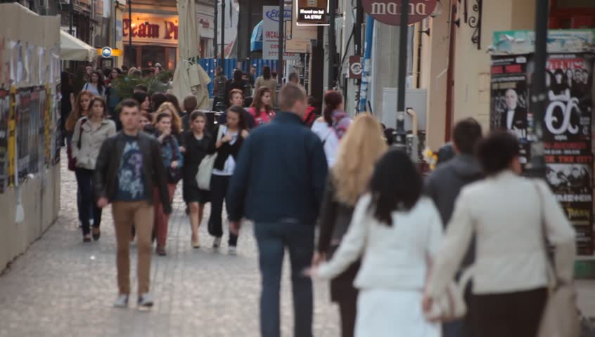 LONDON - OCTOBER 10, 2011: People On Bridge During The Rush Hour Stock ...