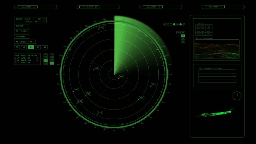 Sonar Radar Shaped User Interface Heads Up Display 스톡 동영상 비디오 15548164 ...