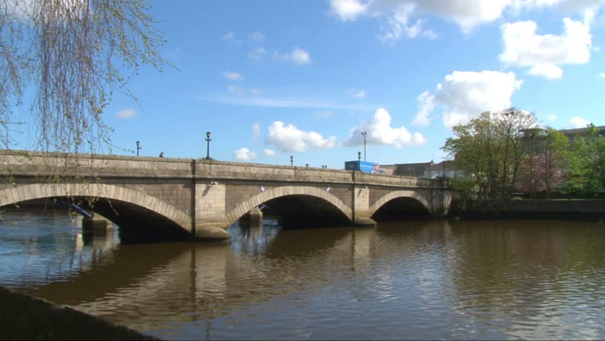 The Triple Arched Road Bridge And Coleraine In Northern Ireland ...
