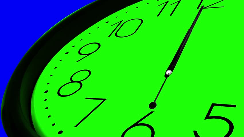 Stock video of 3d clock ticking fast time green | 3968137 | Shutterstock