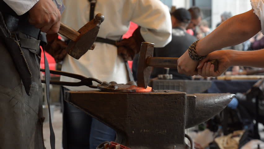 Close Shot of Blacksmith Arms Stock Footage Video (100% Royalty-free ...