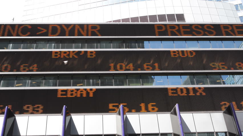 NEW YORK CITY, USA - APRIL 15, 2013 NYC Times Square LED Ticker Board ...