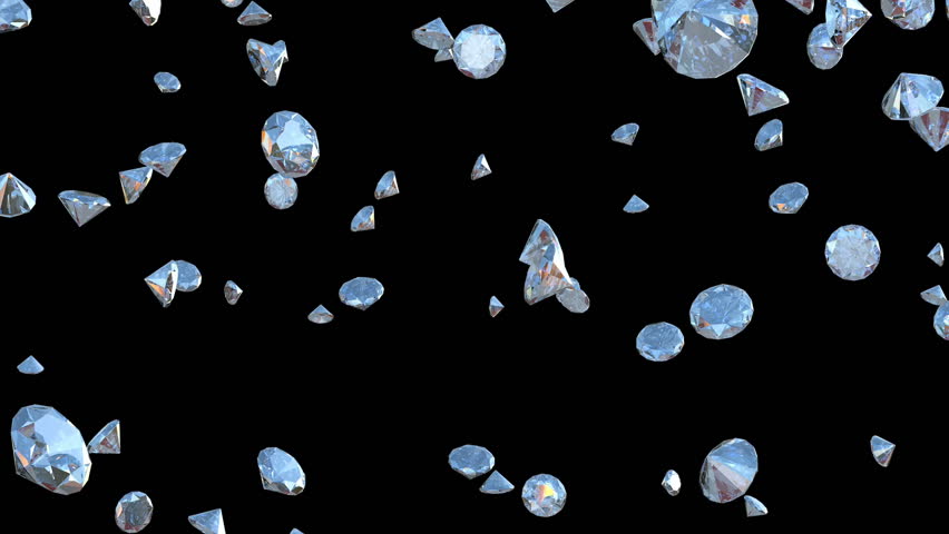 Falling Diamonds On Black Background Stock Footage Video 2901739 ...