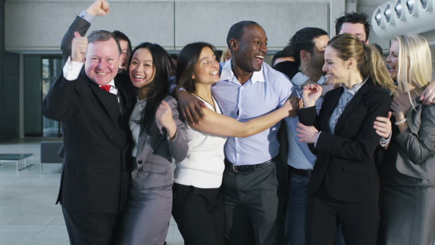 Business Team Celebrating Together Stock Footage Video (100% Royalty ...