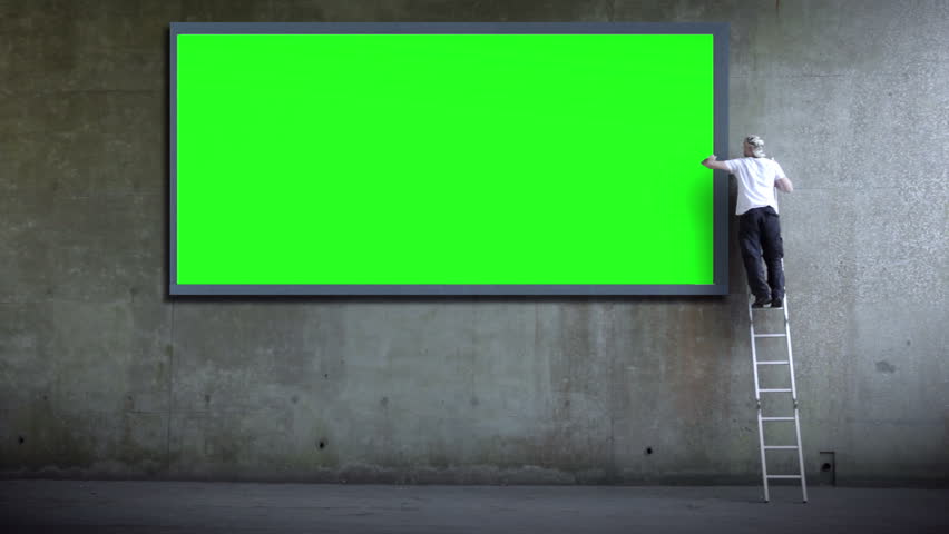 Billboard Poster Advertising. Green Screen Stock Footage Video (100% ...