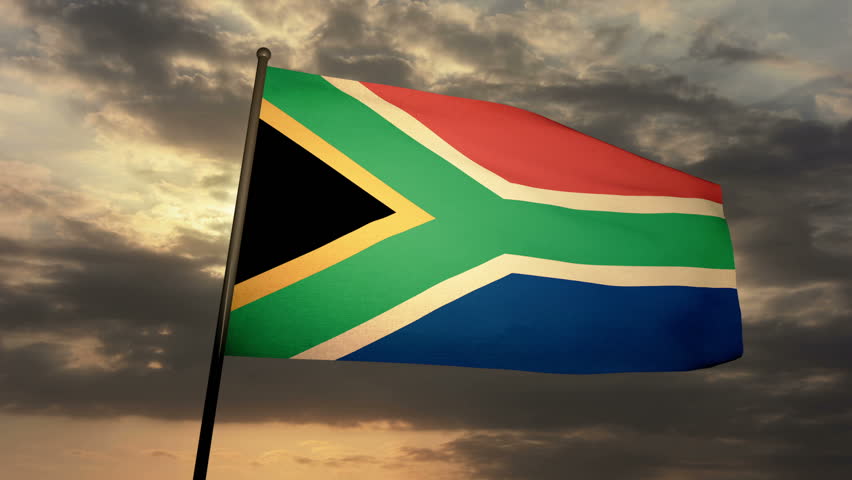 South Africa Flag Loop Waving Stock Footage Video (100% Royalty-free ...