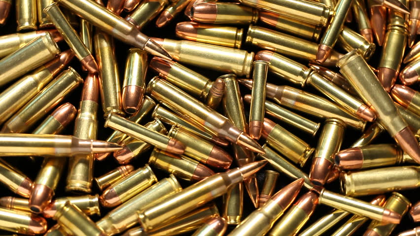 Stock video of closeup of assorted bullets slowly rotating. | 458317 ...