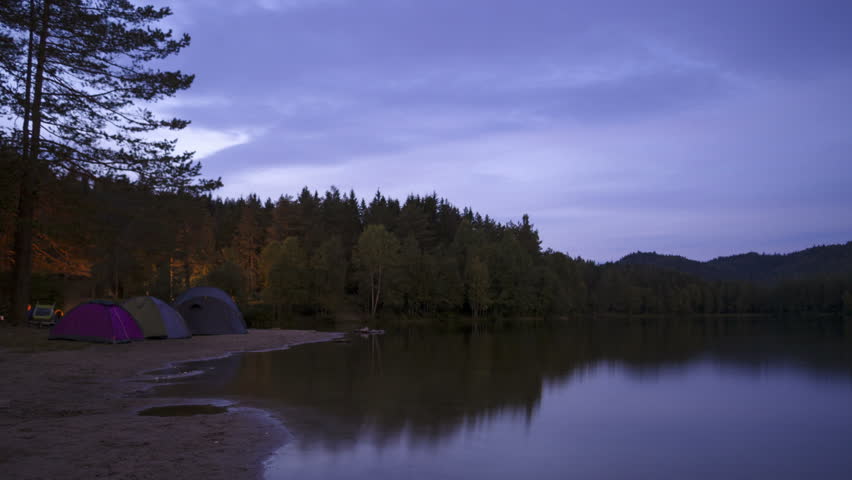 Night at Lake in Forest, Stock Footage Video (100% Royalty-free ...