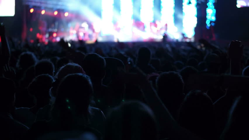 Novi Sad,Serbia - June 11 2014: Festival Concert Crowd Fans On Music ...