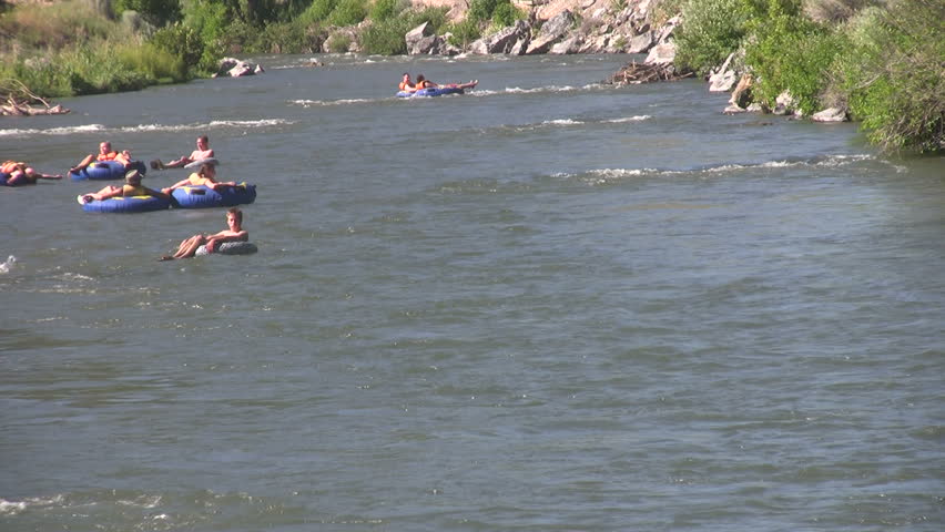 Summer Swimming and Rafting in Stock Footage Video (100% Royalty-free ...