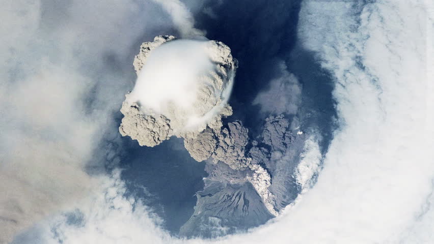 Volcanic Eruption as Seen from Stock Footage Video (100% Royalty-free ...