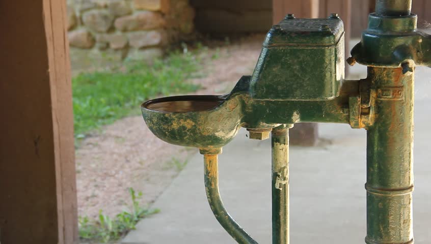 Vintage Hand Pump Drinking Fountain Stock Footage Video (100% Royalty ...