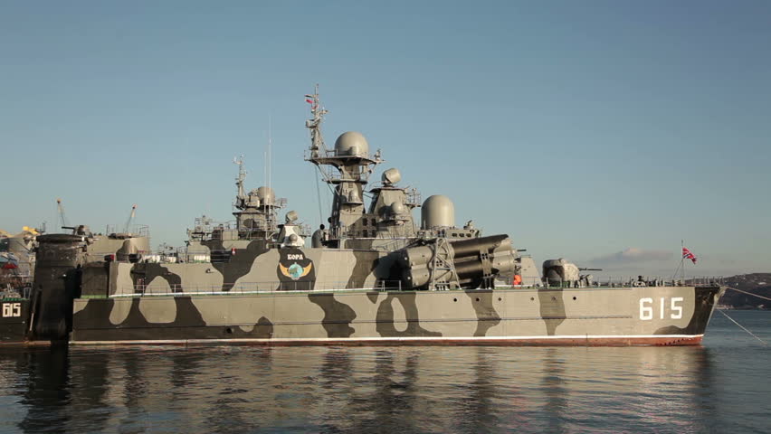 Missile Hovercraft "Bora" At The Pier. Warship Of The Russian ...