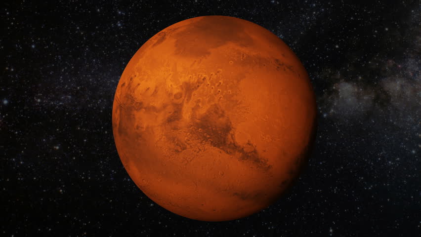 Animated One Revolution Of Planet Mars With Correct Rotation Direction ...