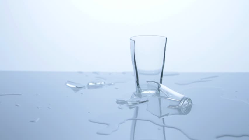 Stock video of broken drinking glass | 5166617 | Shutterstock