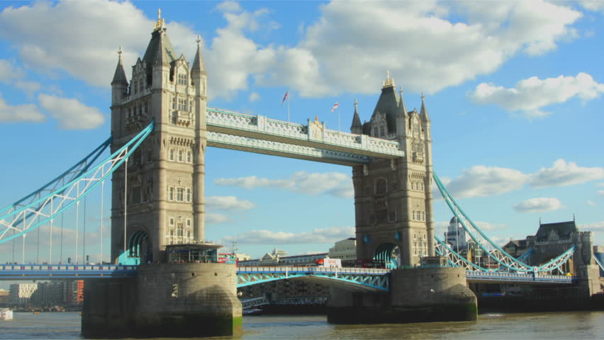 Famous English Drawbridge Landmark Tower Bridge London Skyline England ...