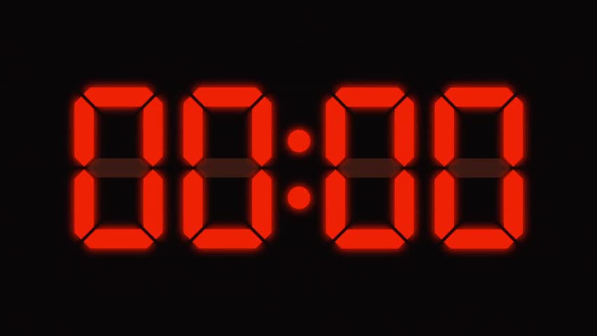 Digital Clock Countdown From Sixty To Zero - Full HD - LED Display ...