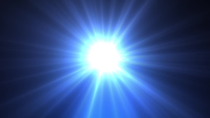 Light Shining Blue Star With Long Rays Stock Footage Video 5255480 ...