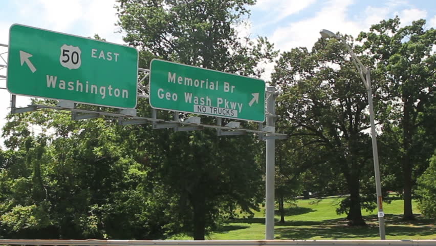 Stock video of highway signs for washington dc and | 5233877 | Shutterstock