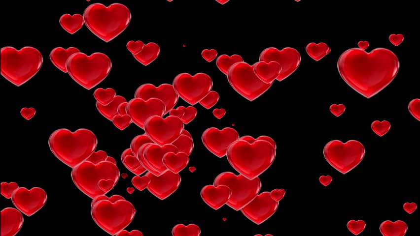 Explosive Red Hearts Bursting Loop Stock Footage Video 1614910 ...