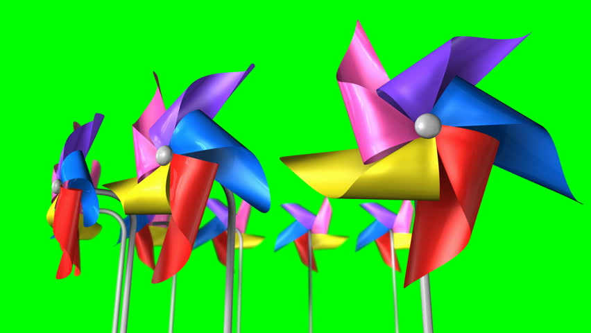 Rainbow Spinning Pinwheels On The Sky - Motion Background With Spinning ...