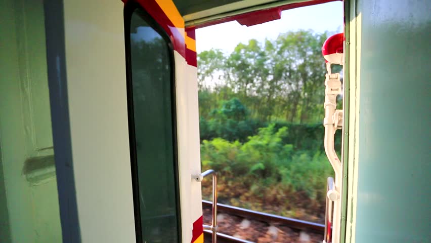 View Through the Open Train Stock Footage Video (100% Royalty-free ...