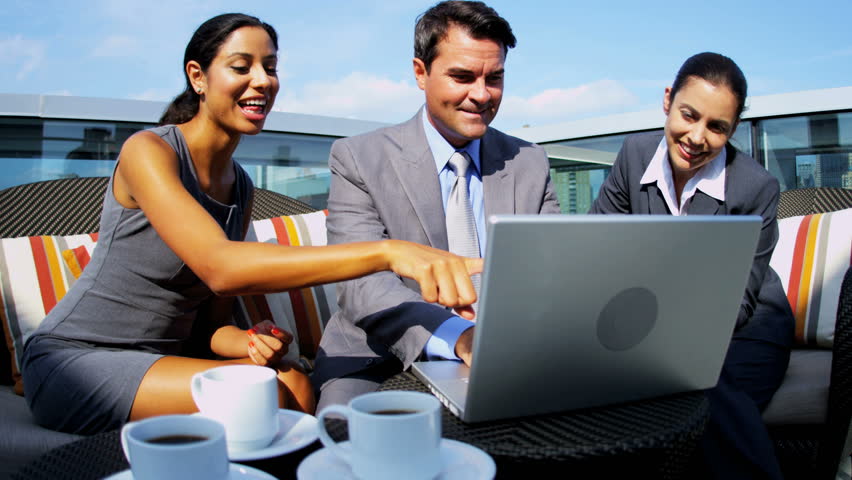 City Outdoor Meeting of Multi Stock Footage Video (100% Royalty-free ...