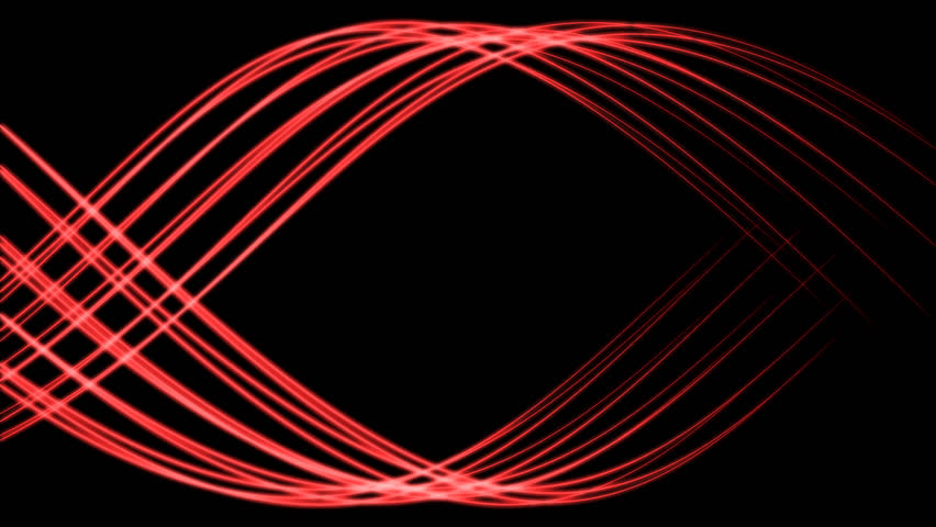 Red Glowing Curved Lines On Stock Footage Video (100% Royalty-free ...