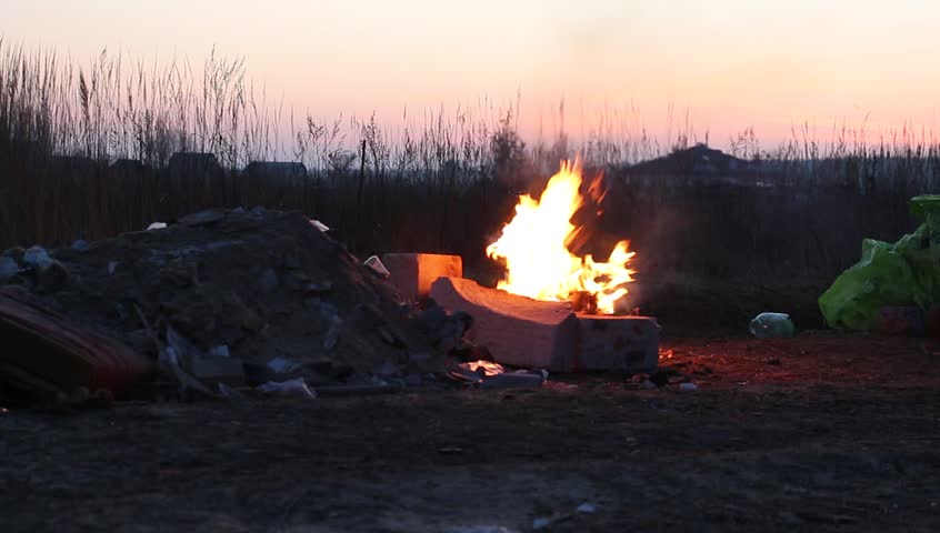 Burning Garbage Stock Footage Video (100% Royalty-free) 5355647 ...