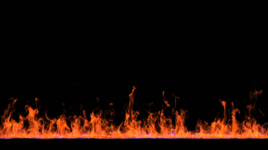 Animated Line Of Fire 2 On Black Background. Mask Included. Videos de ...