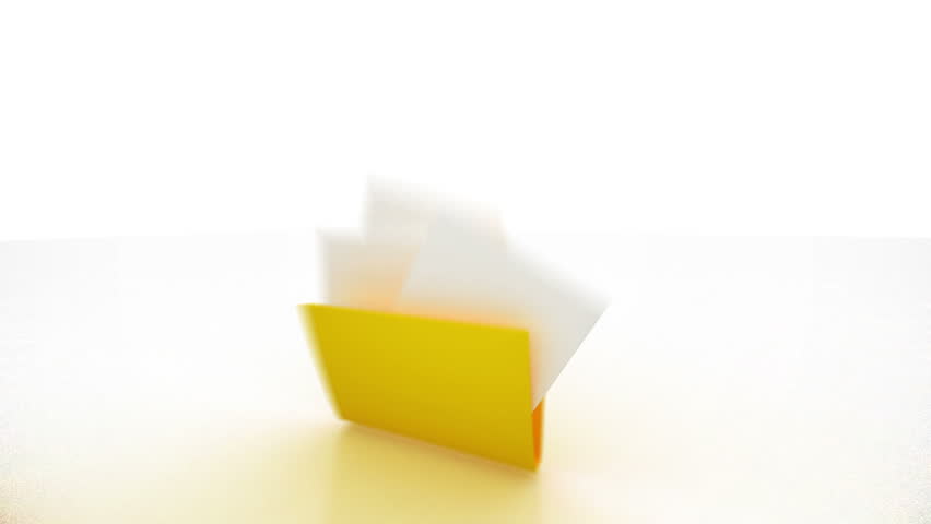 3d Animation of Folder with Stock Footage Video (100% Royalty-free ...