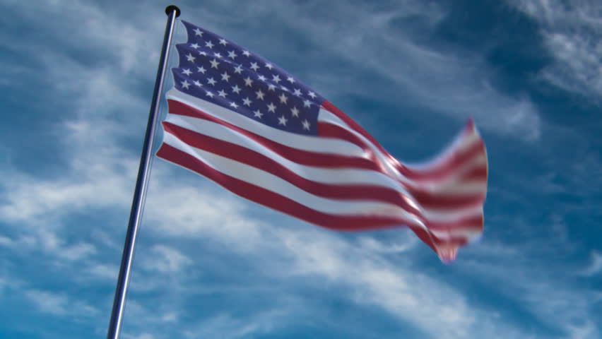 USA Flag, HQ Animated On An Epic Background. Ready To Use Animation Of ...