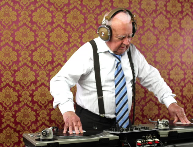 A Very Funky Elderly Grandpa Dj Mixing Records With Gramophones Videos ...