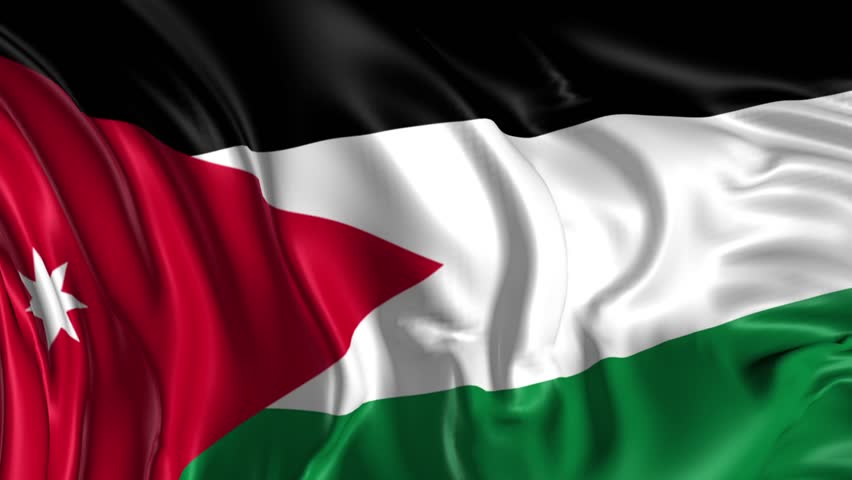 Videoclip stock a tema Flag of Jordan Beautiful 3d animation of ...