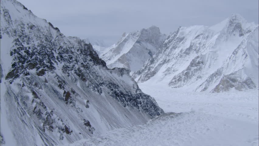 Polar Snow Rocky Mountains Ridges. Stock Footage Video (100% Royalty ...