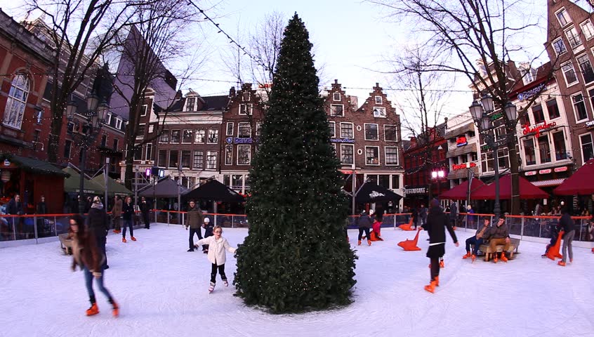 Amsterdam, the Netherlands - December Stock Footage Video (100% Royalty ...