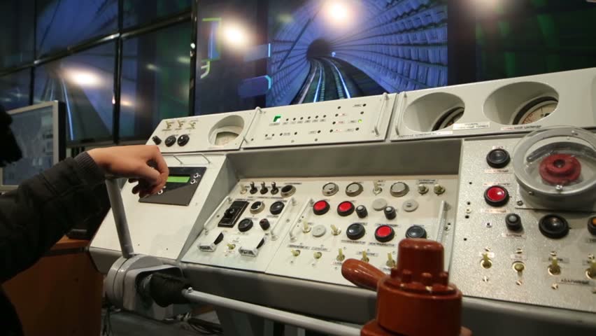 RUSSIA, MOSCOW - OCT 3, 2012: Digital Control Panel Subway Car At The ...