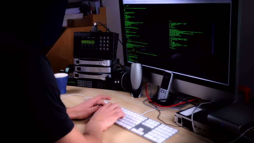 A Computer Programmer or Hacker Stock Footage Video (100% Royalty-free ...