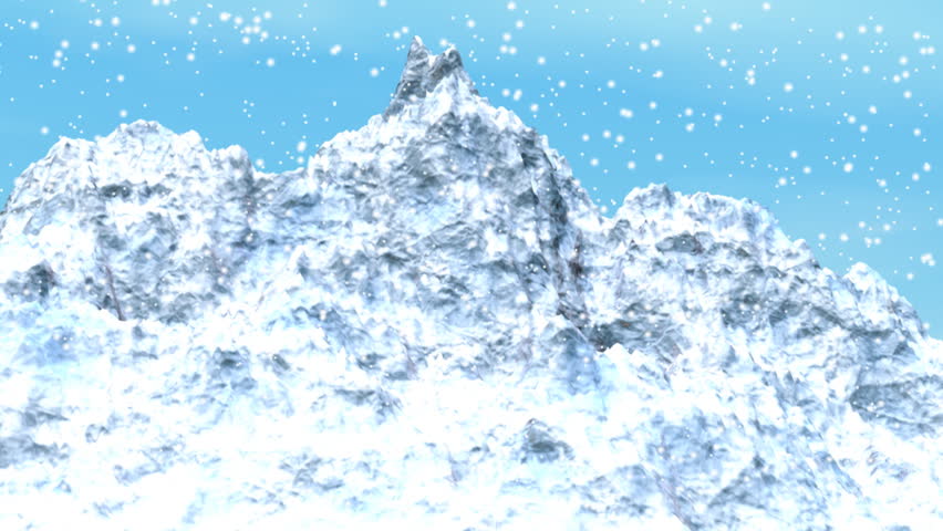 Snow Falling in High Mountains Stock Footage Video (100% Royalty-free ...