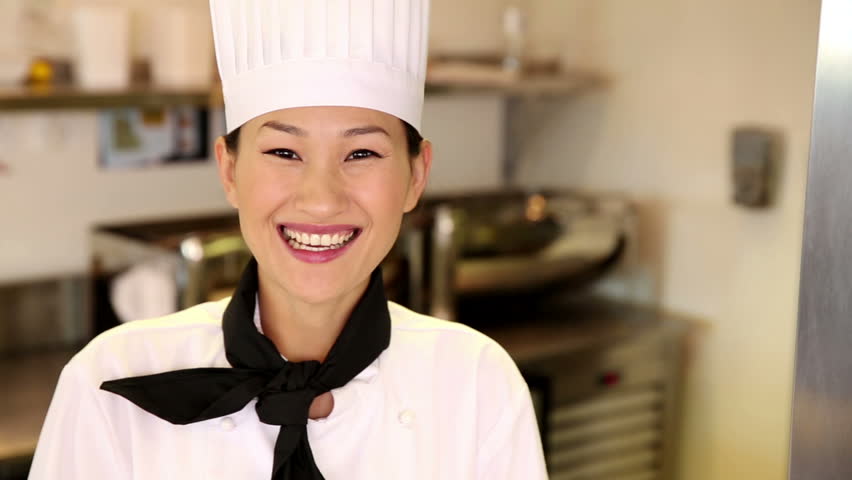 Stock video of happy chef smiling at camera giving | 5893457 | Shutterstock