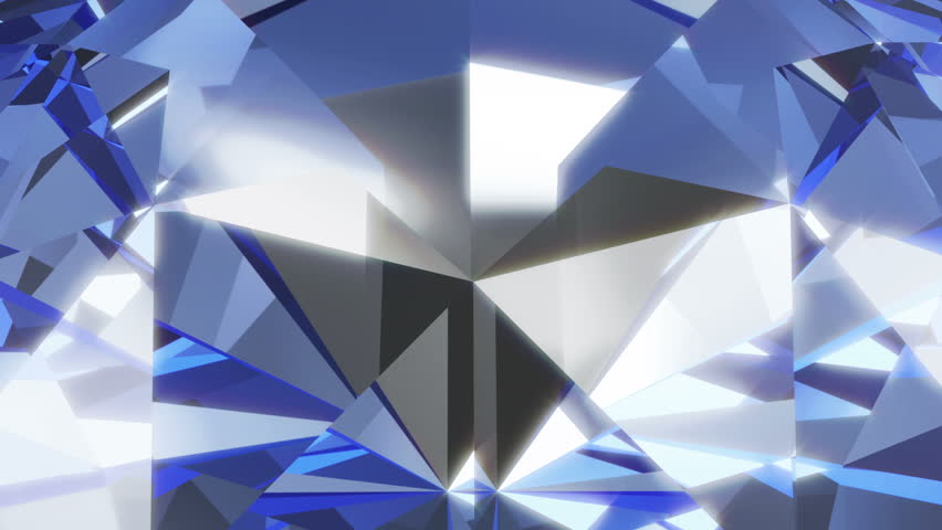 Macro Animation of Blue Diamond Stock Footage Video (100% Royalty-free ...