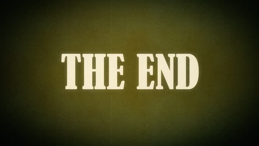 Animation Of A Retro Vintage Old Fashioned End Title As Seen In 1920s ...