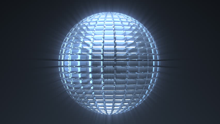 Abstract Background, Geometry Sphere, Lines, And Points. Abstract Grid ...