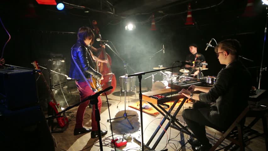 Rock Band of Four Members Stock Footage Video (100% Royalty-free ...